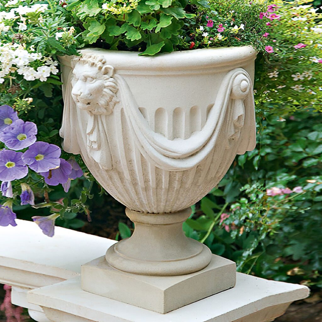 Garten Blumenvase antik - Colworth House / Portland weiß