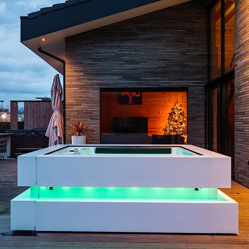 Moderner Luxus Whirlpool mit 4 Plätzen aus HPL und Acryl - Onuris ...